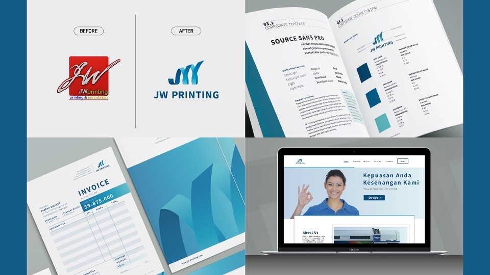 Identitas Visual Perusahaan (Branding) Modern Minimalis