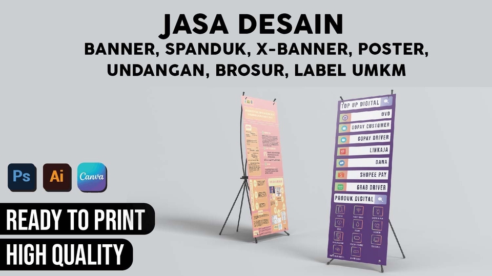 Jasa Desain Banner, Spanduk, X-Banner