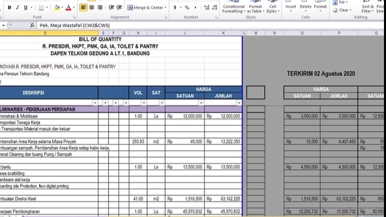 RAB, Rencana Anggaran Biaya Kontruksi