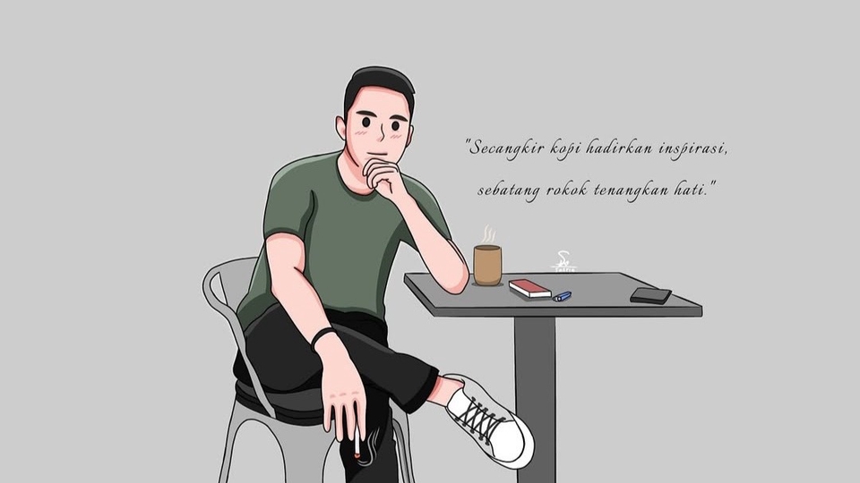 Desain karakter dengan gaya digital