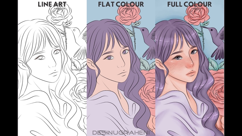 Digital Illustration In 3 Styles