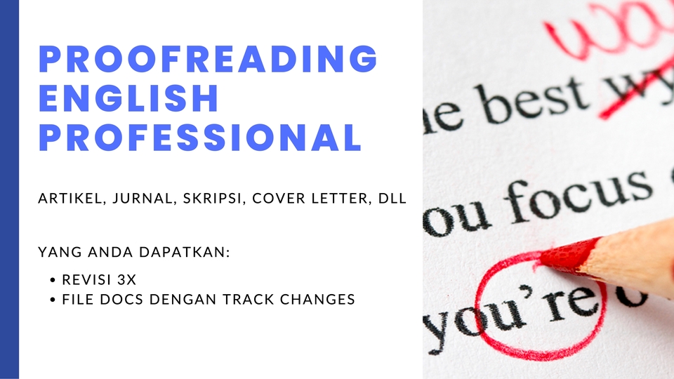 Proofreading Bahasa Inggris Artikel, Skripsi, Jurnal
