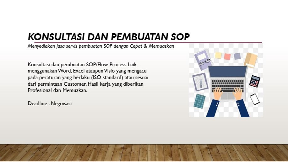 Pembuatan SOP/Flow Process, Job Desc & Pendampingan Sertifikasi ISO