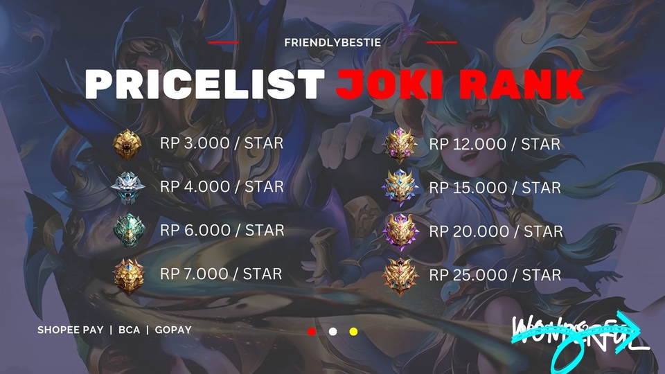 JOKI MOBILE LEGENDS & MABAR MOBILE LEGENDS (Main Murni Proses Cepat)