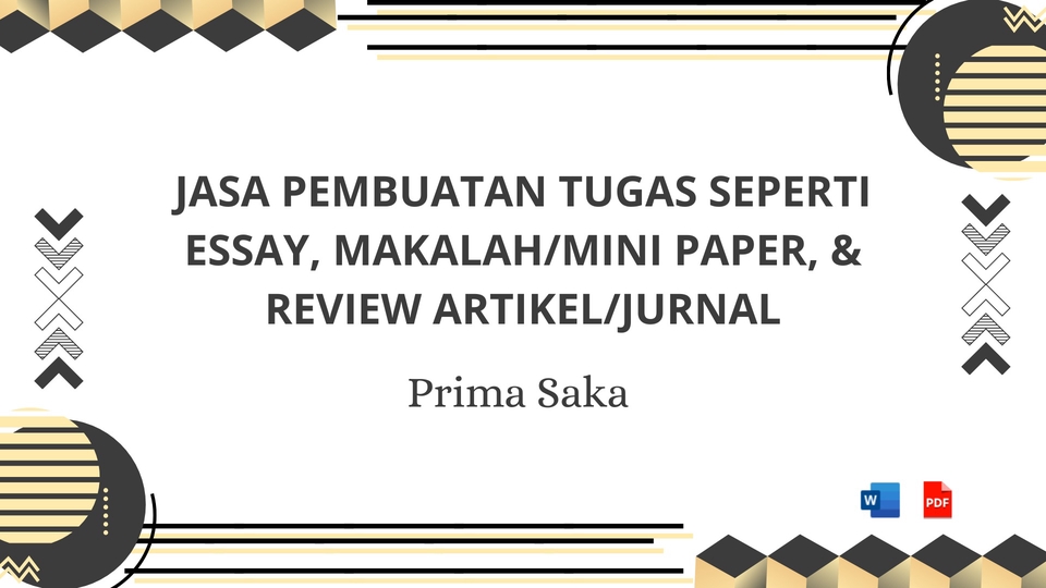 Jasa Pembuatan Tugas Seperti Essay, Makalah/Mini Paper, & Review Jurnal ...