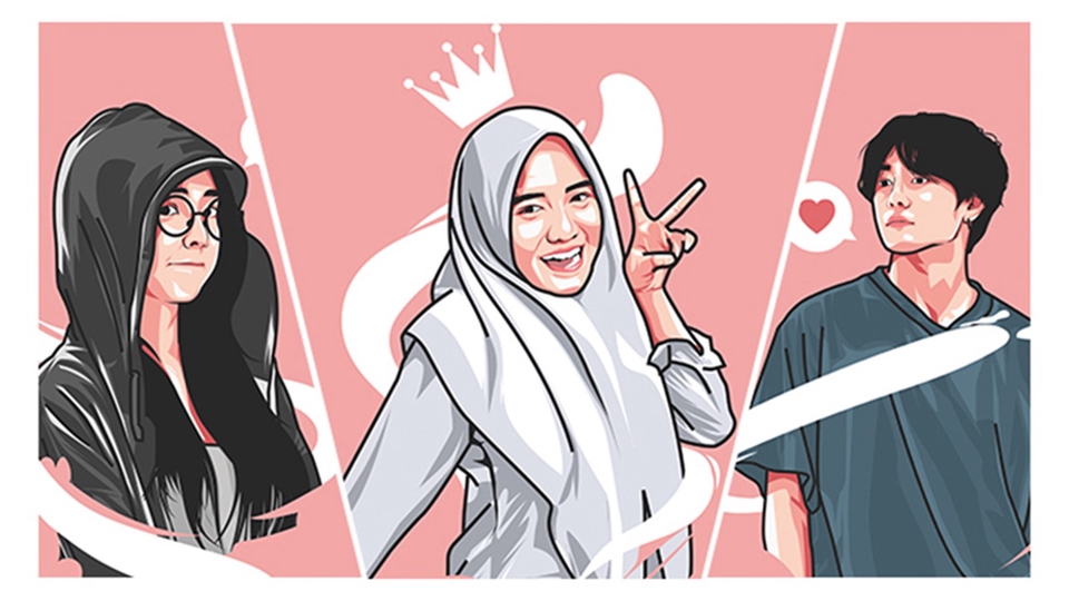 Cute Potrait Vector kurang dari 24 Jam