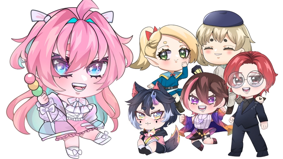 ออกแบบ วาดตัวละครจิบิ Chibi SD มาสคอต ตัวการ์ตูนญี่ปุ่น