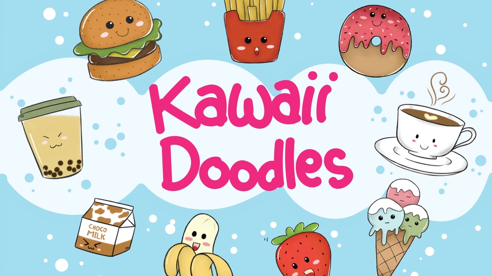 Jasa ilustrasi - doodle makanan atau minuman dalam 24 jam
