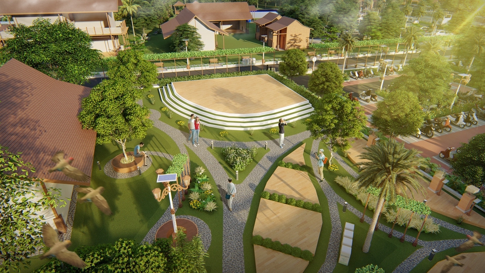 Desain dan 3D Rendering untuk Playground, Community Landscape Park, dan ...