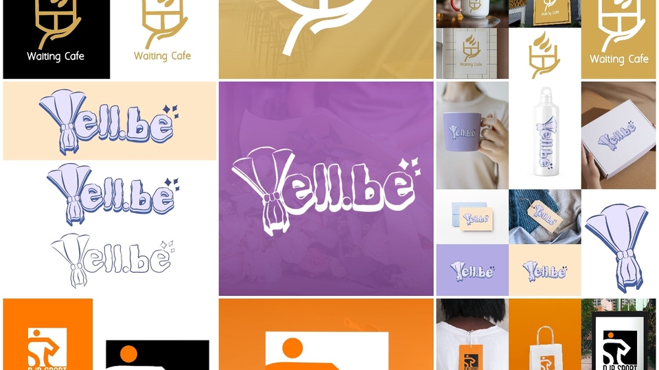 Desain logo brand, perusahaan, komunitas simple