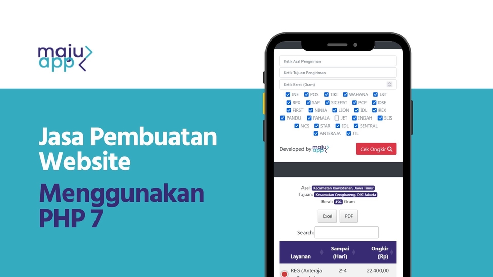 Jasa Pembuatan Website Cek Ongkir dan Cek Resi