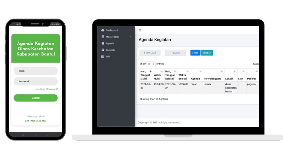Admin Panel CRUD Sederhana - Advance