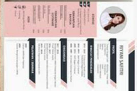 Desain cv / resume kekinian 1 hari jadi