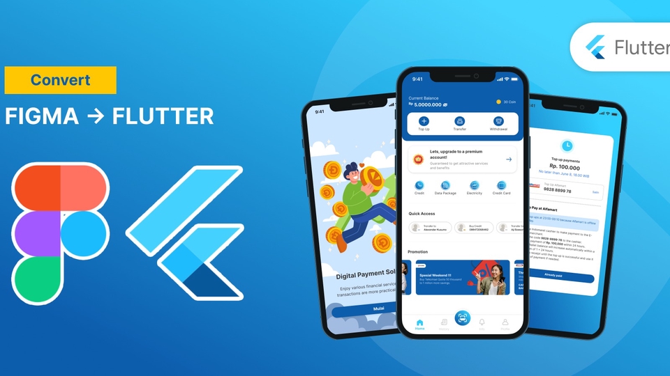Convert Desain Figma ke Flutter - Cepat dan Berkualitas