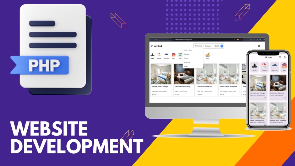 Pembuatan custom website untuk bisnis dan personal.