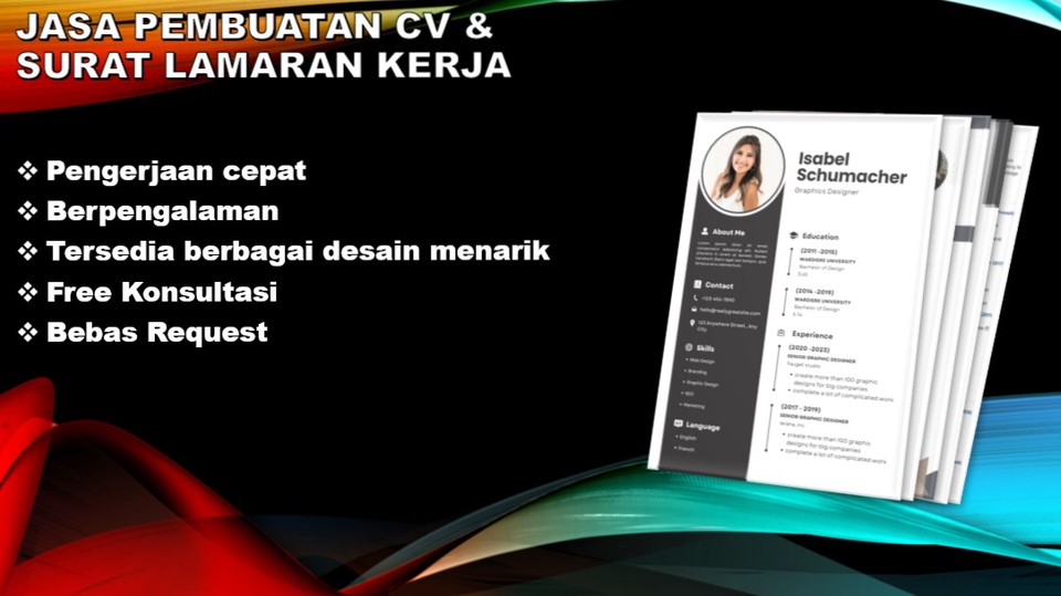 Jasa Pembuatan CV Resume dan Surat Lamaran Kerja