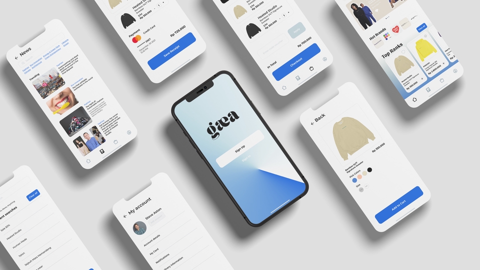 Minimalist UI UX Design for Website, Mobile and Landing Page