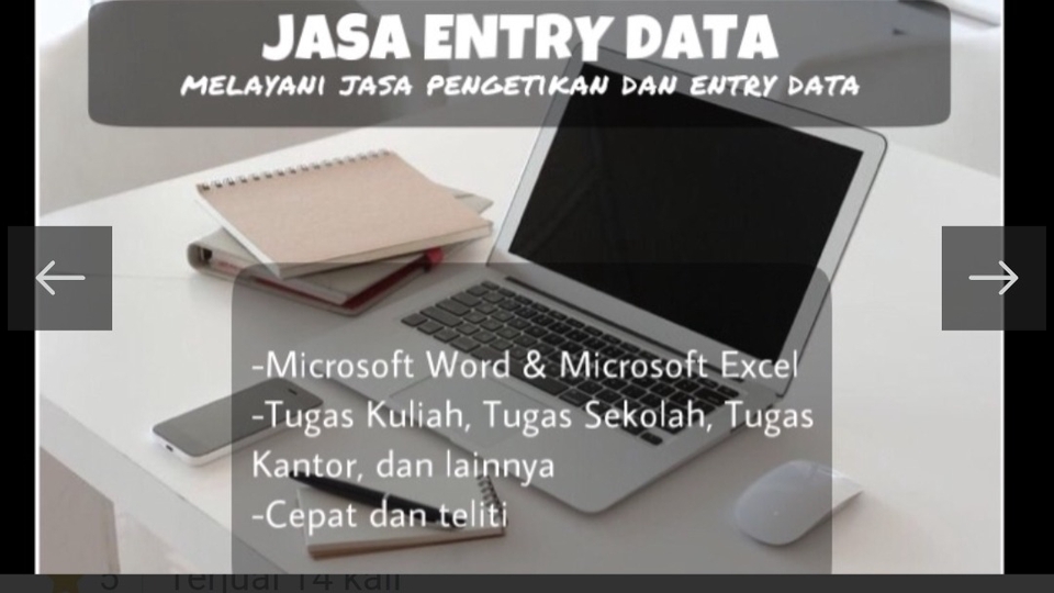 Entry data Mic. Word, excel, dan power point (Tugas, jurnal, pekerjaan dll)
