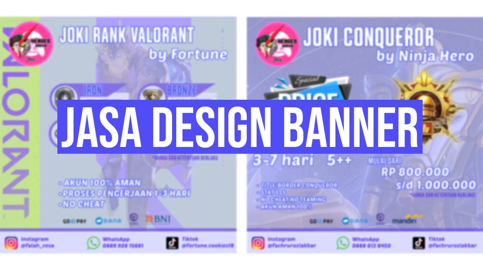 Jasa Design Banner Jualan Social Media atau Banner Online WEBSITE