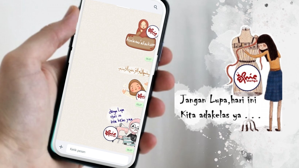 BRANDING STICKER UNTUK whatsapp, telegram,instagram,line