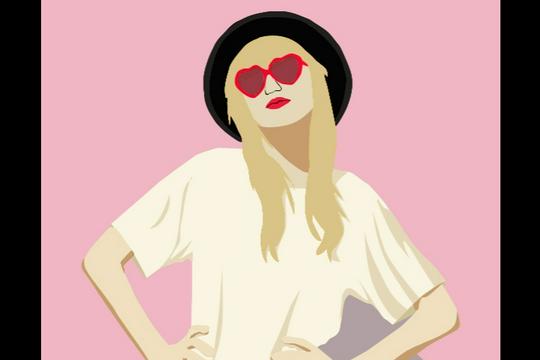 Gambar flat illustration dengan bentuk simple