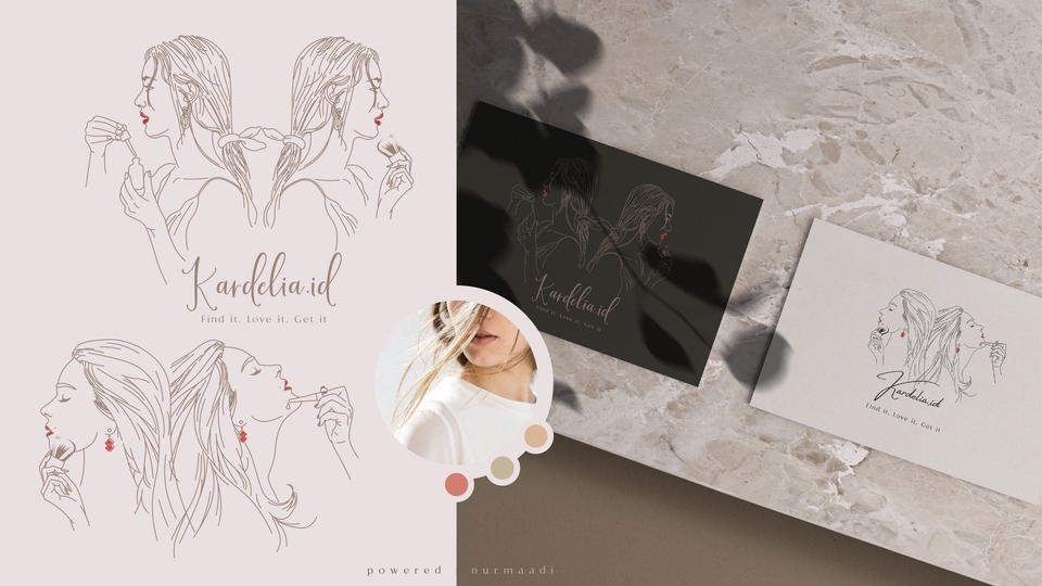 Desain Logo Konsep Line Art Dan Typography