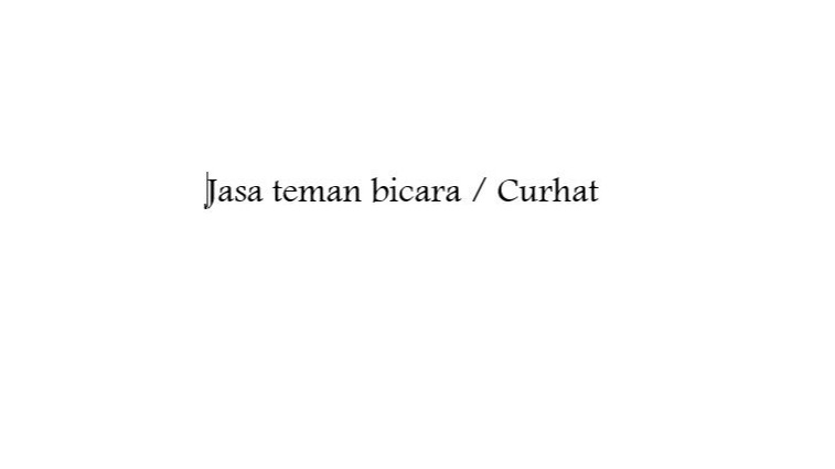 JASA TEMAN CURHAT
