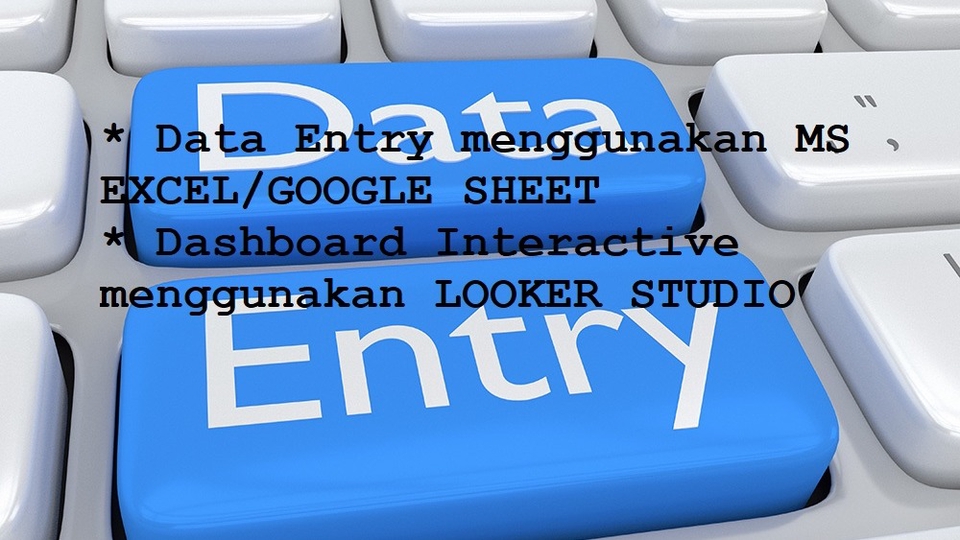 Data Entry MS EXCEL/GOOGLE SHEET, DASHBOARD INTERACTIVE LOOKER STUDIO