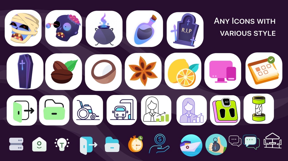 Jasa Design Custom App Icon Vektor Simple, Modern, Trendy