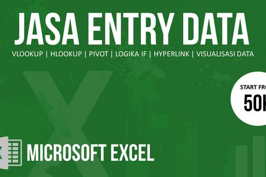JASA ENTRY DATA EXCEL | VLOOKUP, HLOOKUP, PIVOT, LOGIKA IF, HYPERLINK, DASHBOARD
