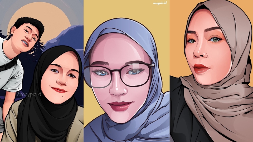 Vector Potrait, 1 hari jadi