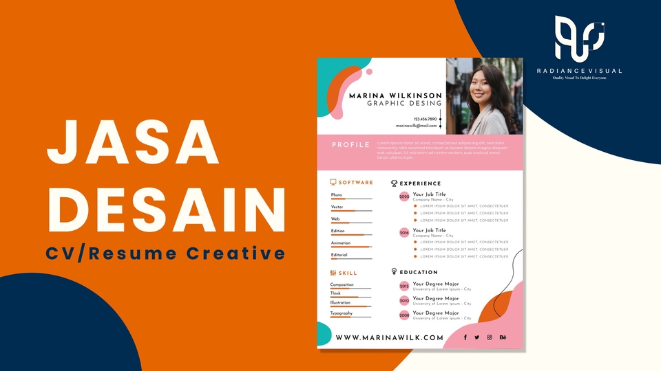 Jasa Desain CV dan Resume Creative TERBAIK DAN PROFESIONAL