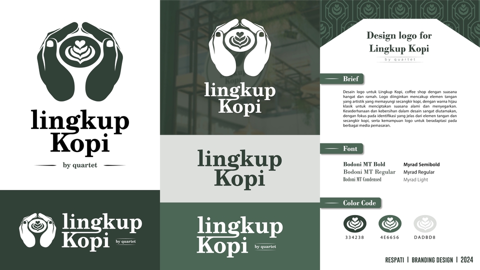 desain logo dengan gaya simple dan modern