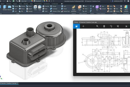 CAD 3D Design 3D Modeling 2D Drawing / Drafting - Autodesk Inventor ...