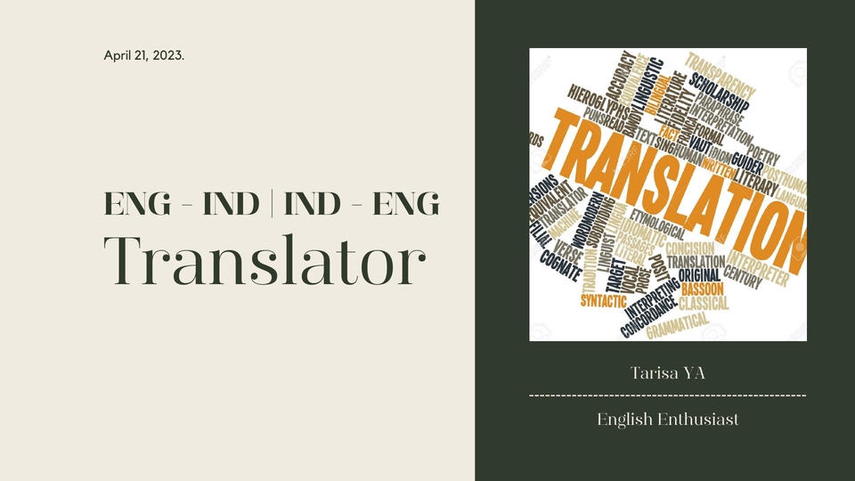 JASA TRANSLATE TERPERCAYA | ENG -> IND | IND -> ENG