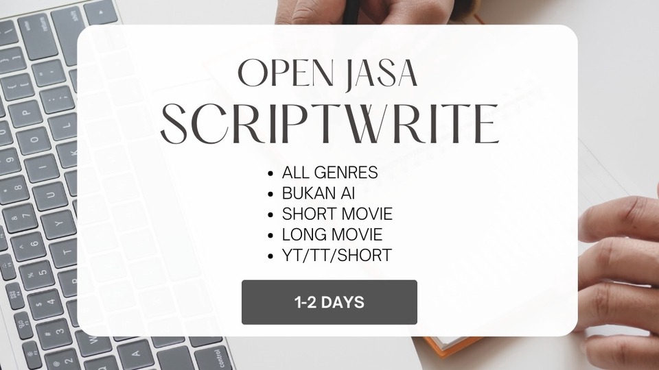 Jasa Penulisan Scriptwriter dan Copywriter