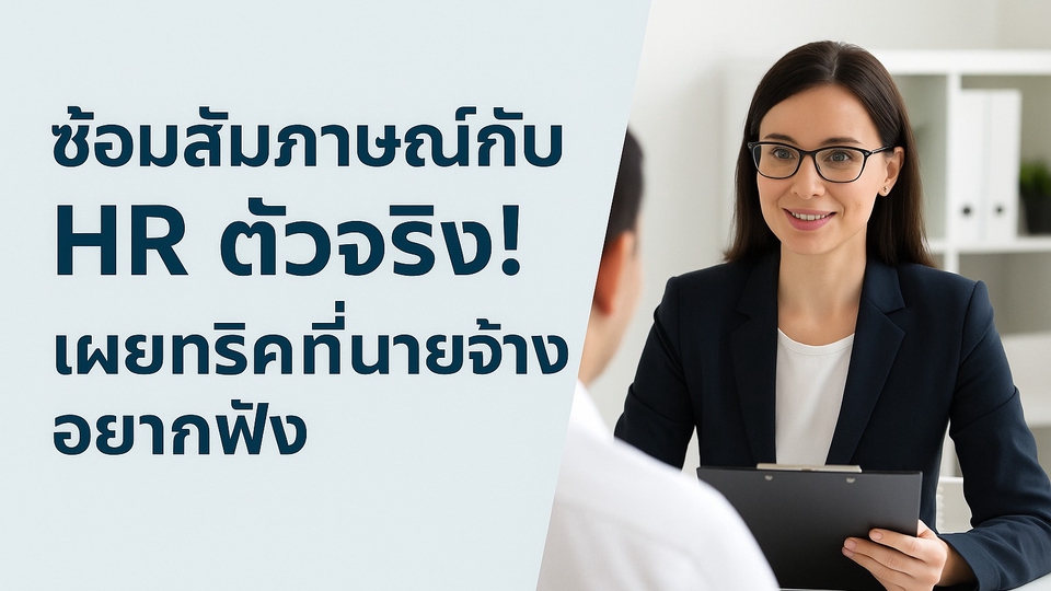 ซ้อมสัมภาษณ์งานจริงกับ HR มืออาชีพ เผยทริคที่นายจ้างอยากฟัง บอกหมด ...