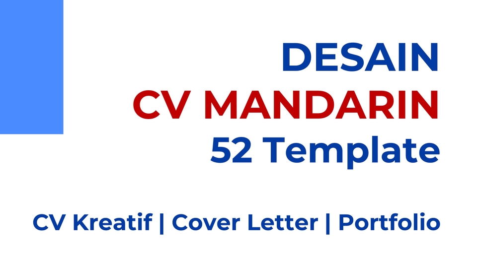 Desain CV Kreatif, Portfolio, Cover Letter dalam Bahasa Mandarin ...