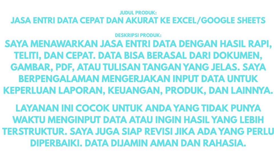Layanan Entri Data Akurat & Profesional untuk Berbagai Kebutuhan