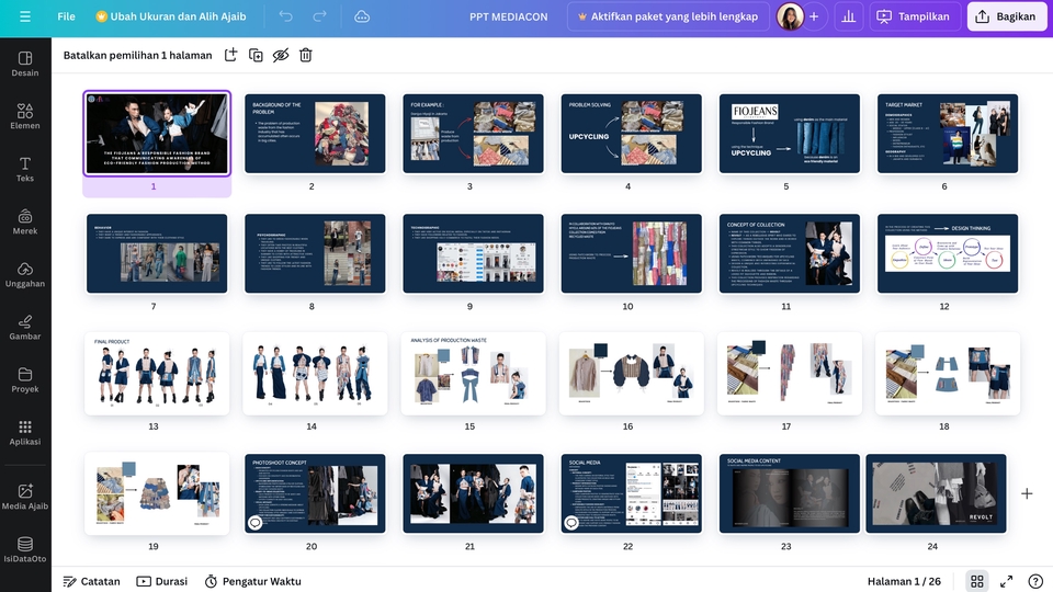 Membuat slide untuk Presentasi melalui Canva