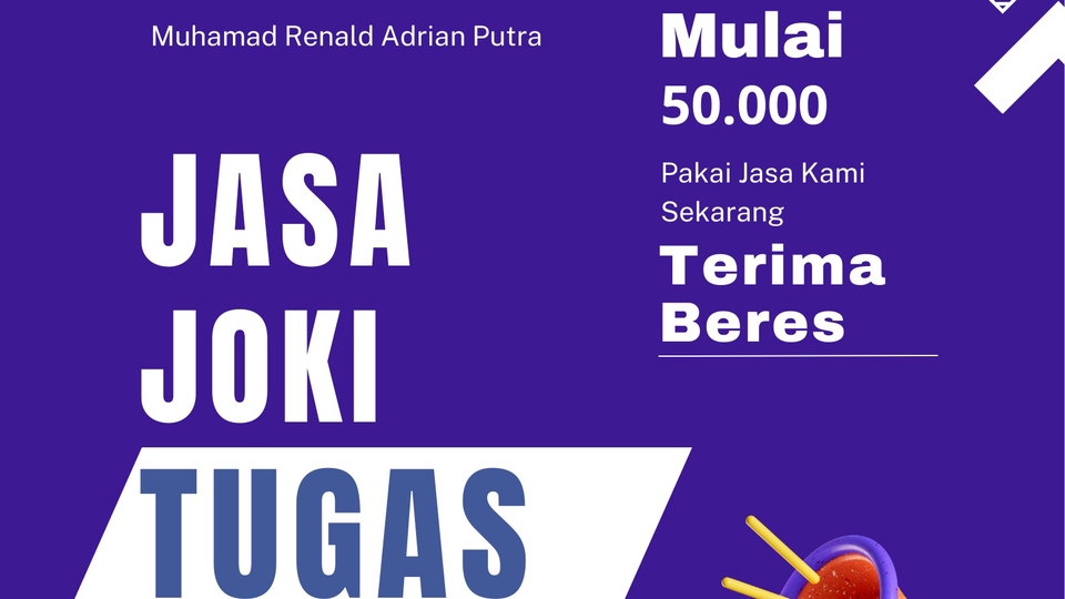 Jasa Joki Tugas Kuliah, PPT dll Mulai dari 0 atau Kustom