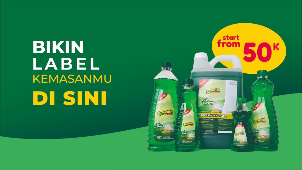 Desain stiker label kemasan untuk produk rintisan dan UMKM