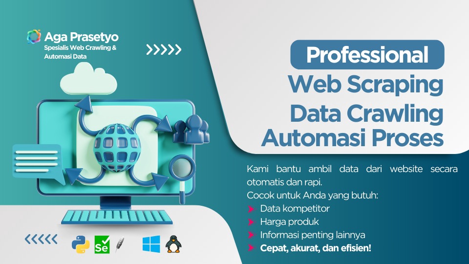 Jasa Web Crawling dan Web Scraping dengan Python – Data Otomatis, Cepat, dan Akurat!