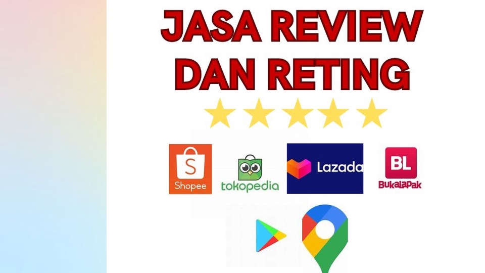 Jasa Memberi Rating, Ulasan, Review Bintang 5 Marketplace Online Shop ...