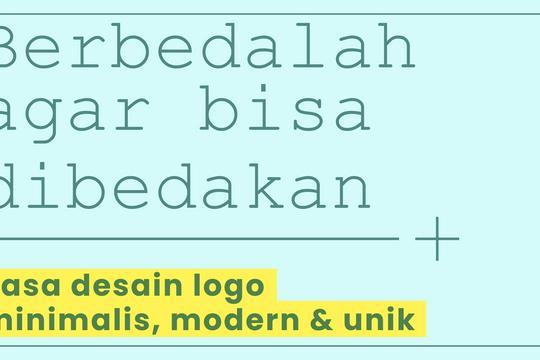 DESAIN LOGO SIMPEL, MINIMALIS DAN MODERN UNTUK UMKM, PERUSAHAAN ATAU ...