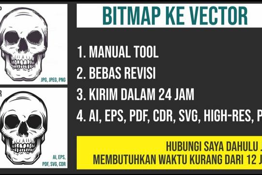 TRACING GAMBAR BITMAP DENGAN MANUAL TRACE