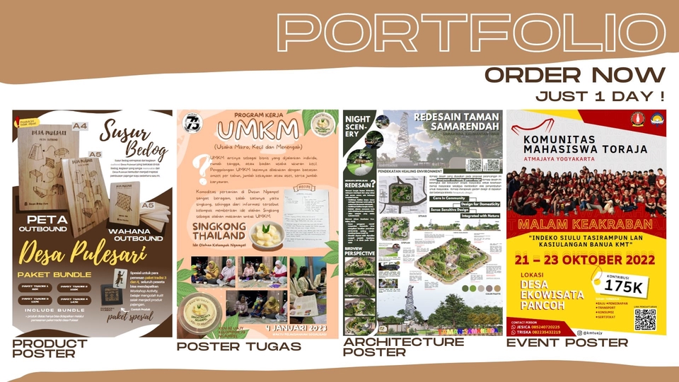 Simple Poster Infografis Desain