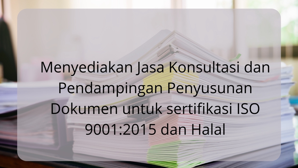 Konsultasi & Pembuatan Standard Operational Procedure (SOP), Intruksi ...