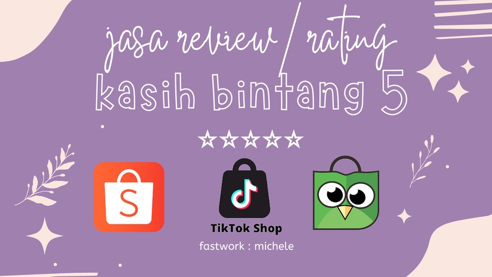 Jasa Review Rating & Memberi ulasan pada aplikasi marketplace