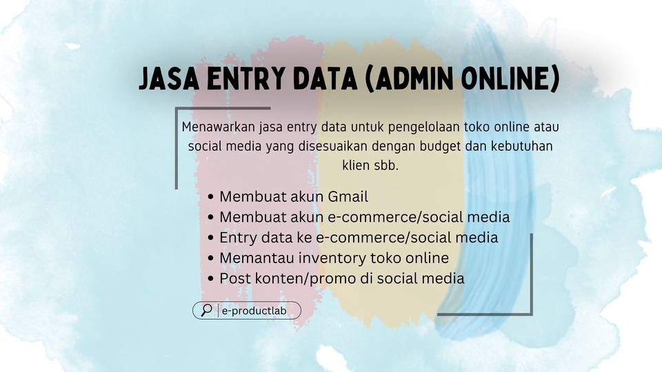 Jasa Entry Data (Admin E-Commerce dan Social Media)